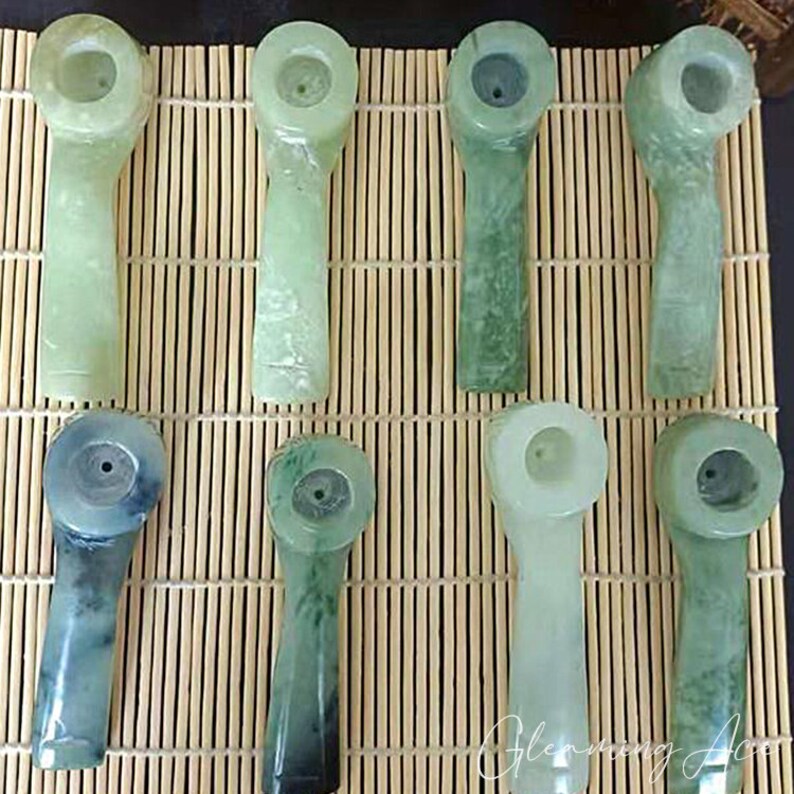 Natural Stone Jade Smoking Pipe Xiu Jade Hand Pipe Jade - Etsy