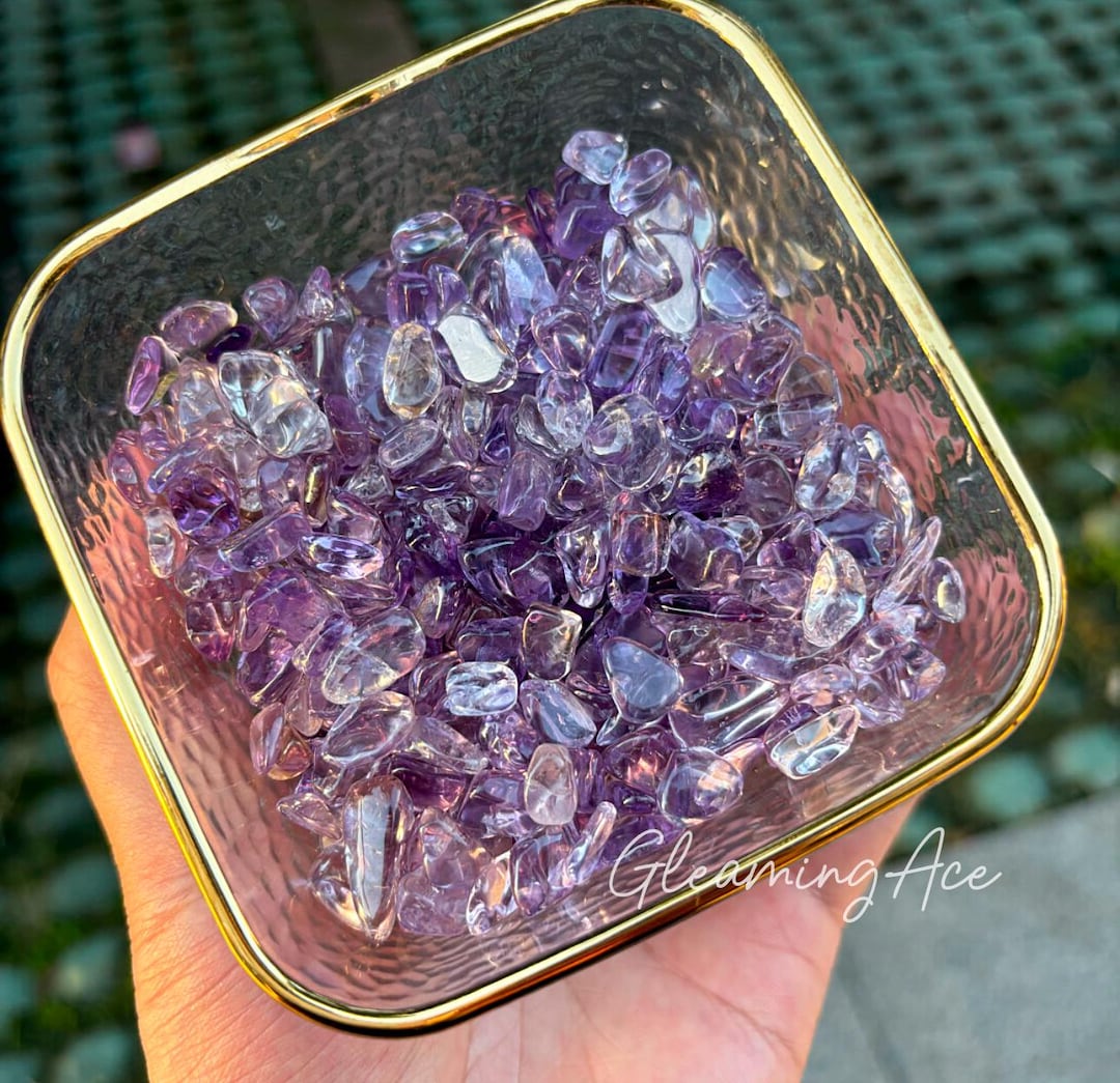 Mini Polished Amethyst Chips, Natural Tumbled Amethyst Gemstone ...
