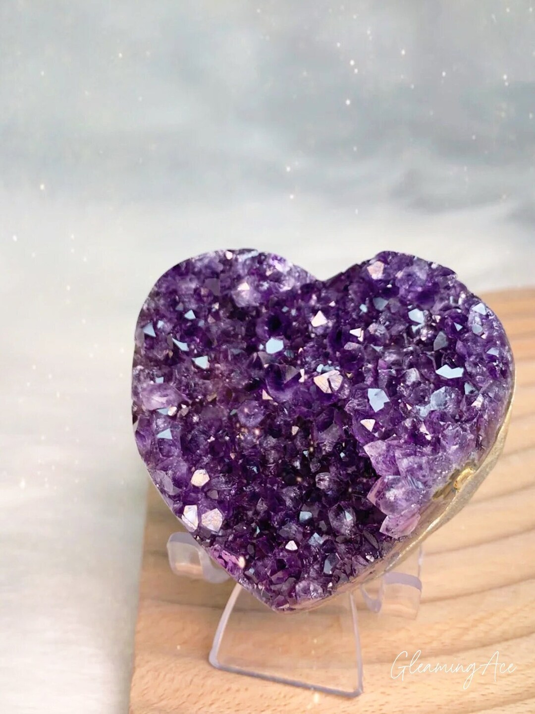 Uruguay Amethyst Heart Clusters, Crystal Amethyst Geode Heart - Etsy