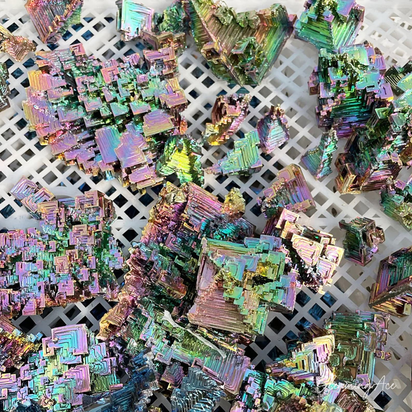 Raw Rainbow Bismuth Ore Crystals, Natural Healing Aura Titanium Bismuth ...