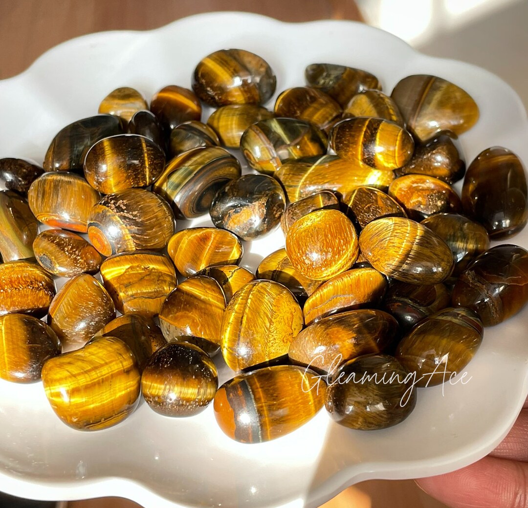 Natural Tiger Eye Tumbled Stone, Tiger Eye Gemstone, Crystal Gifts ...