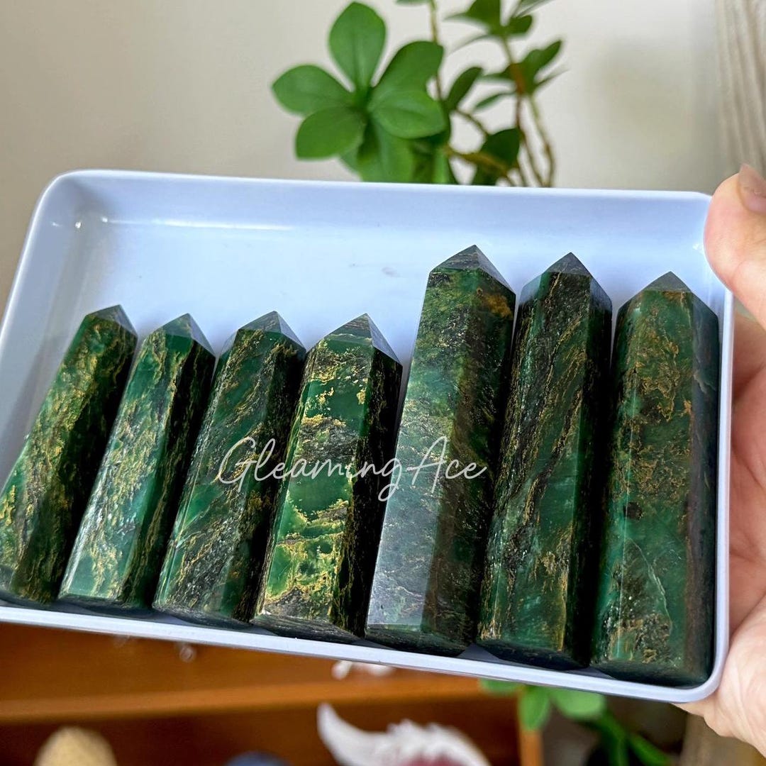 Natural Emerald Wand Green Emerald Tower - Etsy