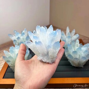 Blue Ghost Cluster, Blue Quartz Crystal Cluster, Crystal VUG, Mineral ...