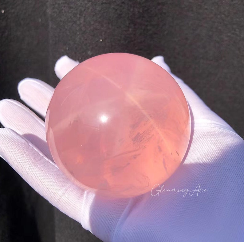 Natural Star Rose Quartz Sphere High Quality Mozambique Six - Etsy