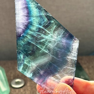 Rainbow Fluorite Diamond Polished Candy Fluorite Rhombus Slab - Etsy