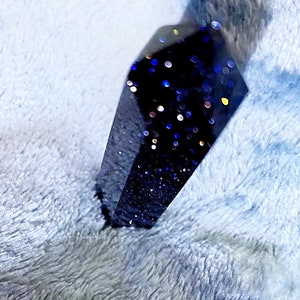 Natural Blue Goldstone Tower, Sandstone Tower Handmade Point, Crystal ...