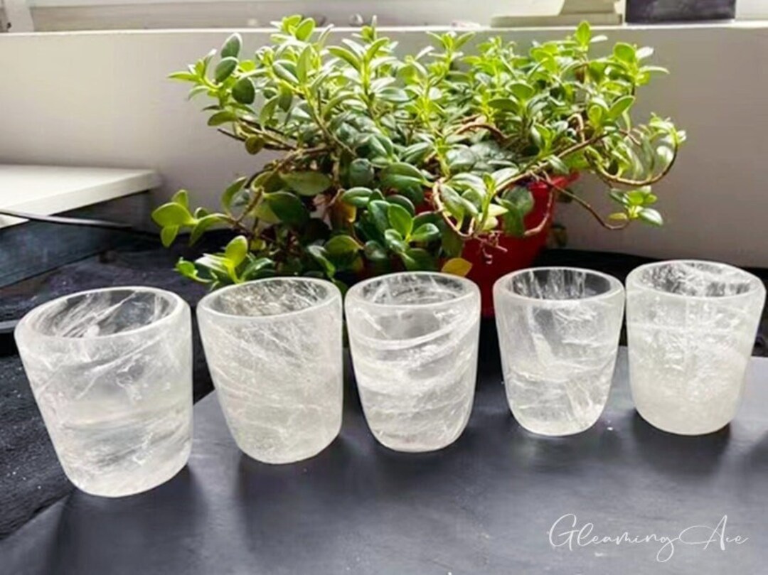 Quality Clear Quartz Crystal Tea Cup, Hand Carved Cup, Gemstone Teacup ...