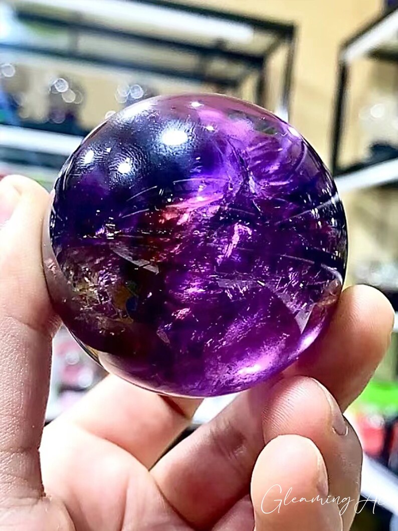 TOP High Quality Amethyst Sphere, Crystal Ball, Deep Amethyst Gemstone ...