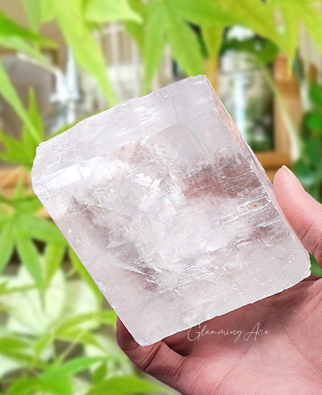 Raw Clear Iceland Spar Chunk, Natural Optical Calcite Cubes CHOOSE ...