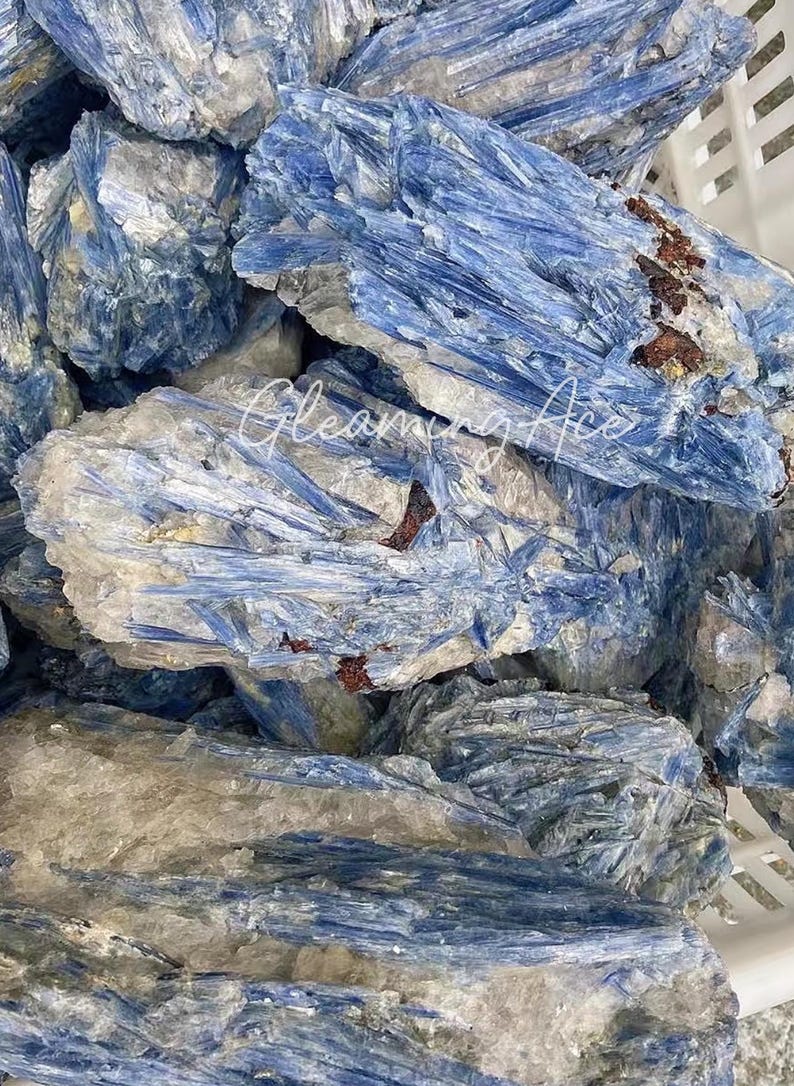 Natural Blue Kyanite Crystal, Raw Kyanite Specimen Kyanite Cluster Home ...