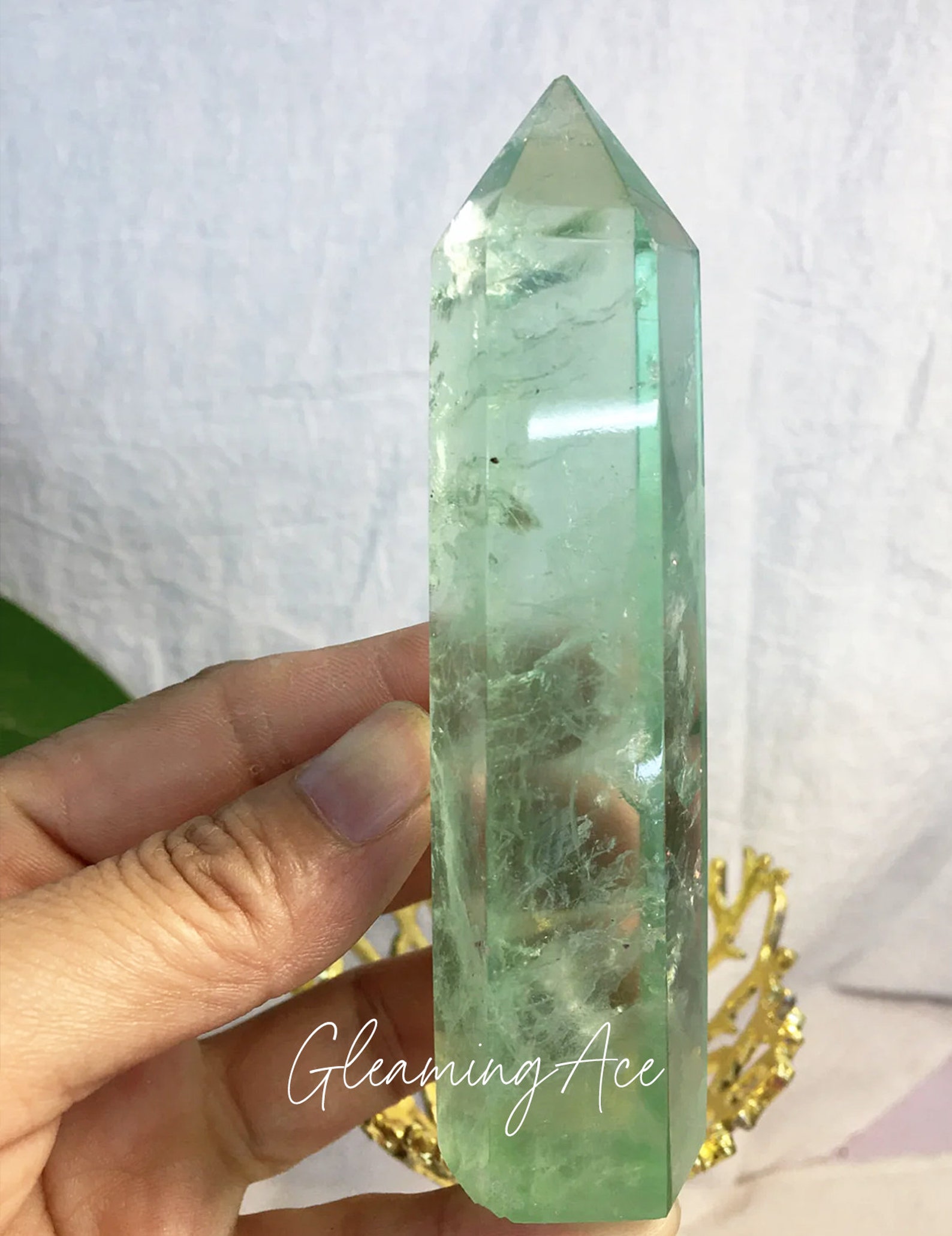 High Quality Green Fluorite Tower Green Fluorite Point 95mm 1PC - Etsy ...