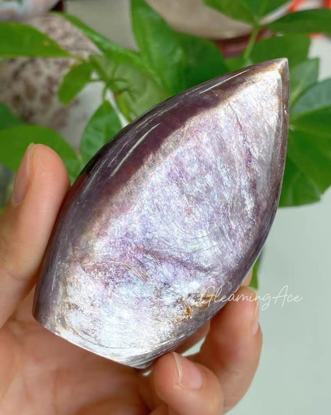 Flashy Lepidolite Flame, Sparly Purple Mica Flame - Etsy