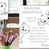 Baby's First ABC Baby Shower Coloring Book Animal Alphabet Coloring ...