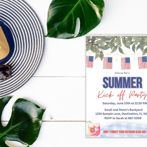 Summer Kick off Party Invitation - Etsy