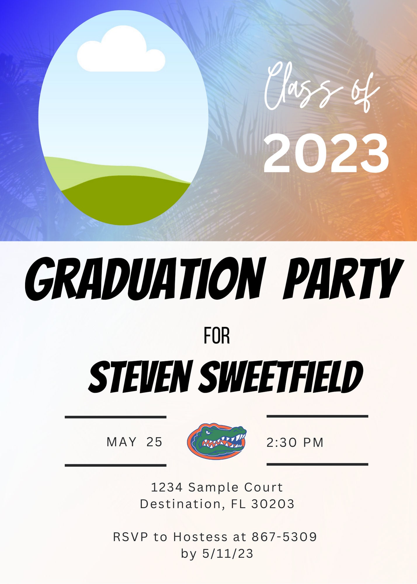 University of Florida Graduation Invitation Template, UF Graduation ...