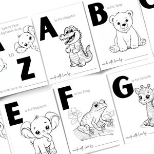 Baby's First ABC Baby Shower Coloring Book | Animal Alphabet Coloring ...