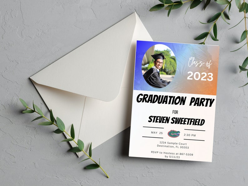 University of Florida Graduation Invitation Template, UF Graduation ...