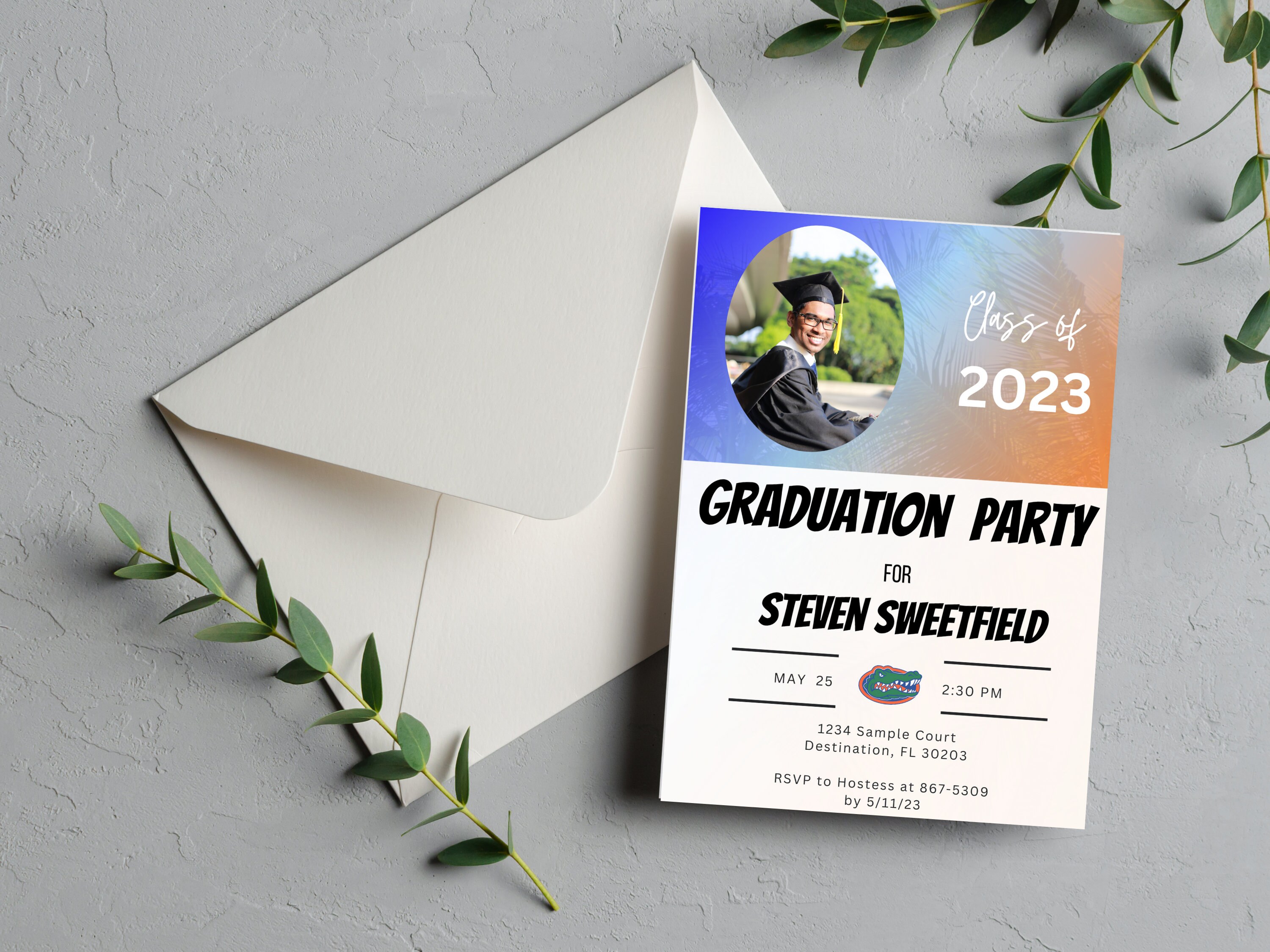 University of Florida Graduation Invitation Template, UF Graduation ...