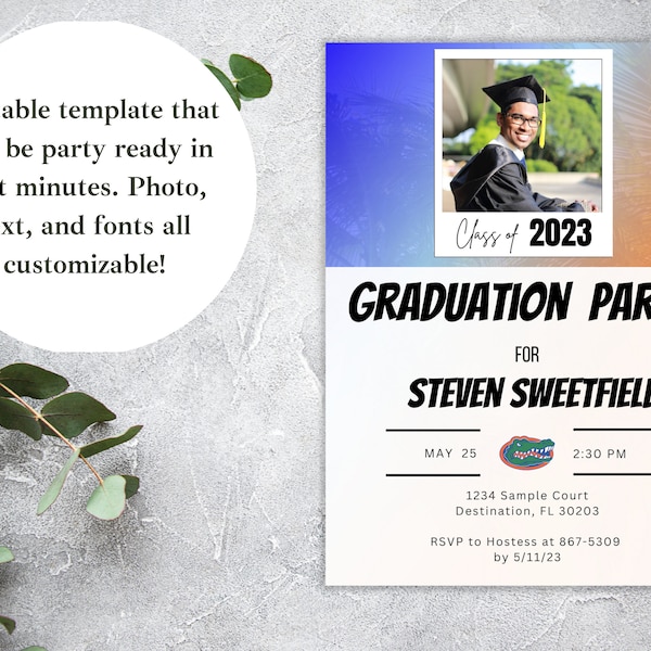 University of Florida Graduation Invitation - Etsy