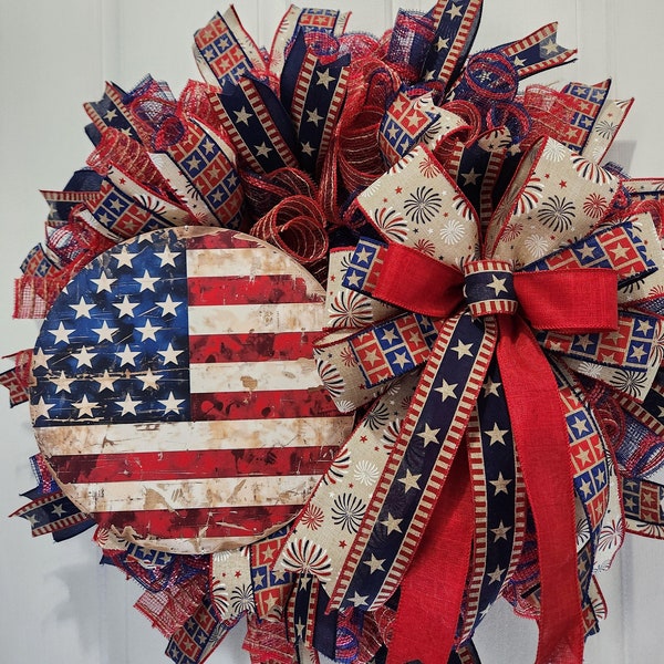 Labor Day Wreath - Etsy