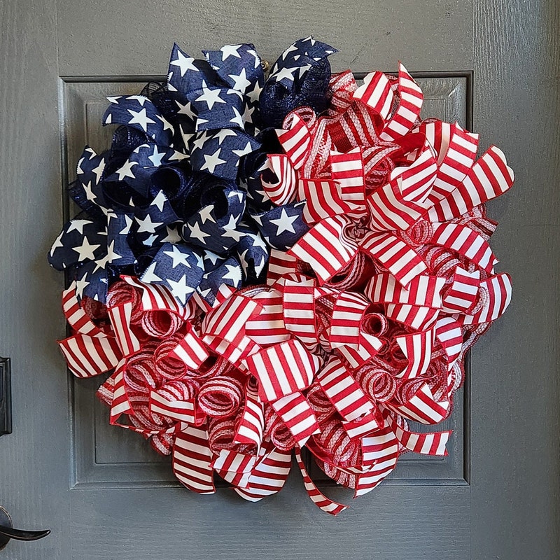 American Flag Wreath - Etsy