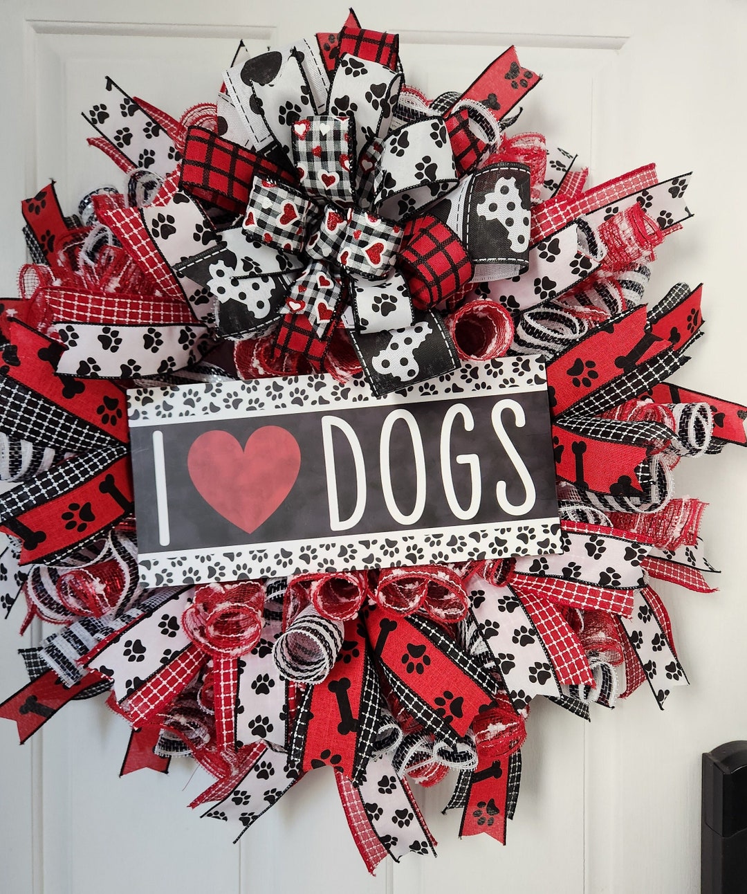Dog Wreath, Front Door Wreath, Everyday Wreath, Dog Decor, Dog Lover ...