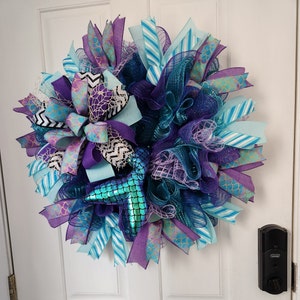 Introducing the Absolutely Gorgeous Mermaid Wreath With Movable Mermaid ...
