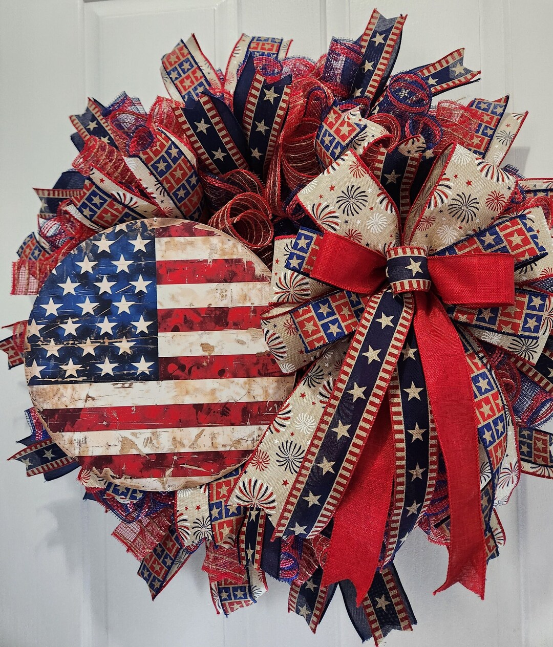 Americana Wreath, Memorial Day Wreath, 4th of July Wreath, Labor Day ...