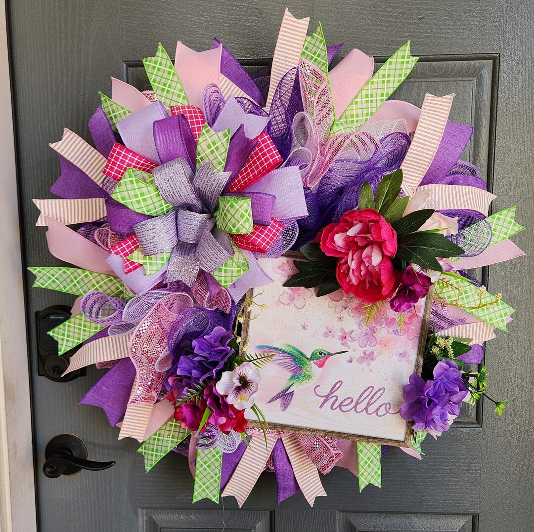 Hummingbird Wreath, Hummingbird Decor, Hummingbird Gifts, Bird Wreath ...