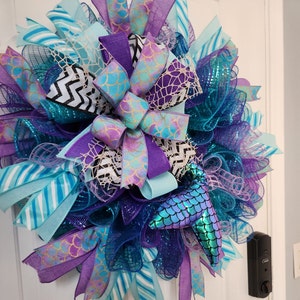 Introducing the Absolutely Gorgeous Mermaid Wreath With Movable Mermaid ...
