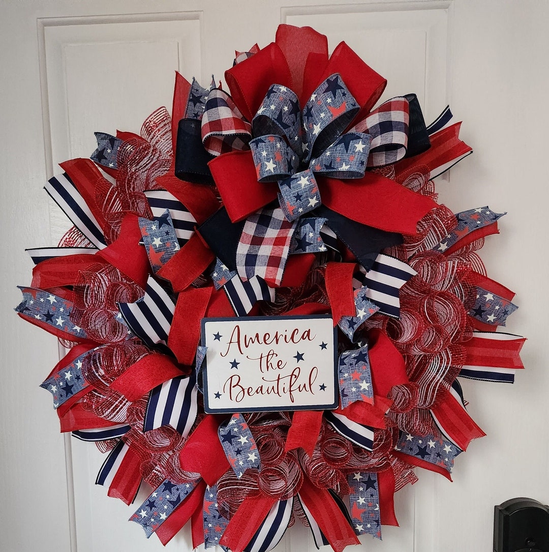Memorial Day, 4th of July, Labor Day, Patriotic, Summer, Wreath ...