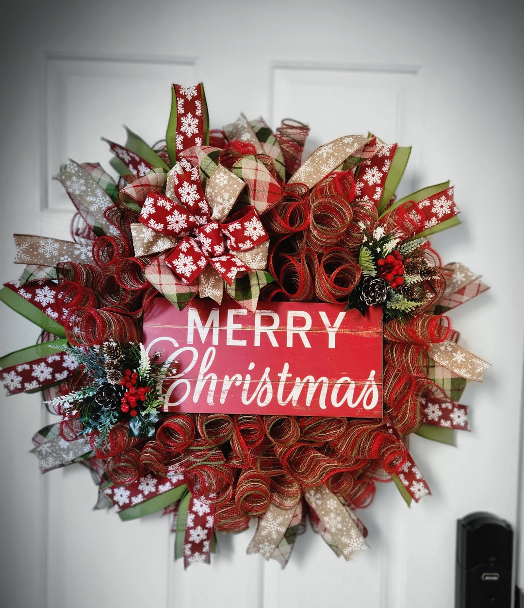 Merry Christmas Rustic Wreath, Great for Holiday Parties, Gifts,home ...