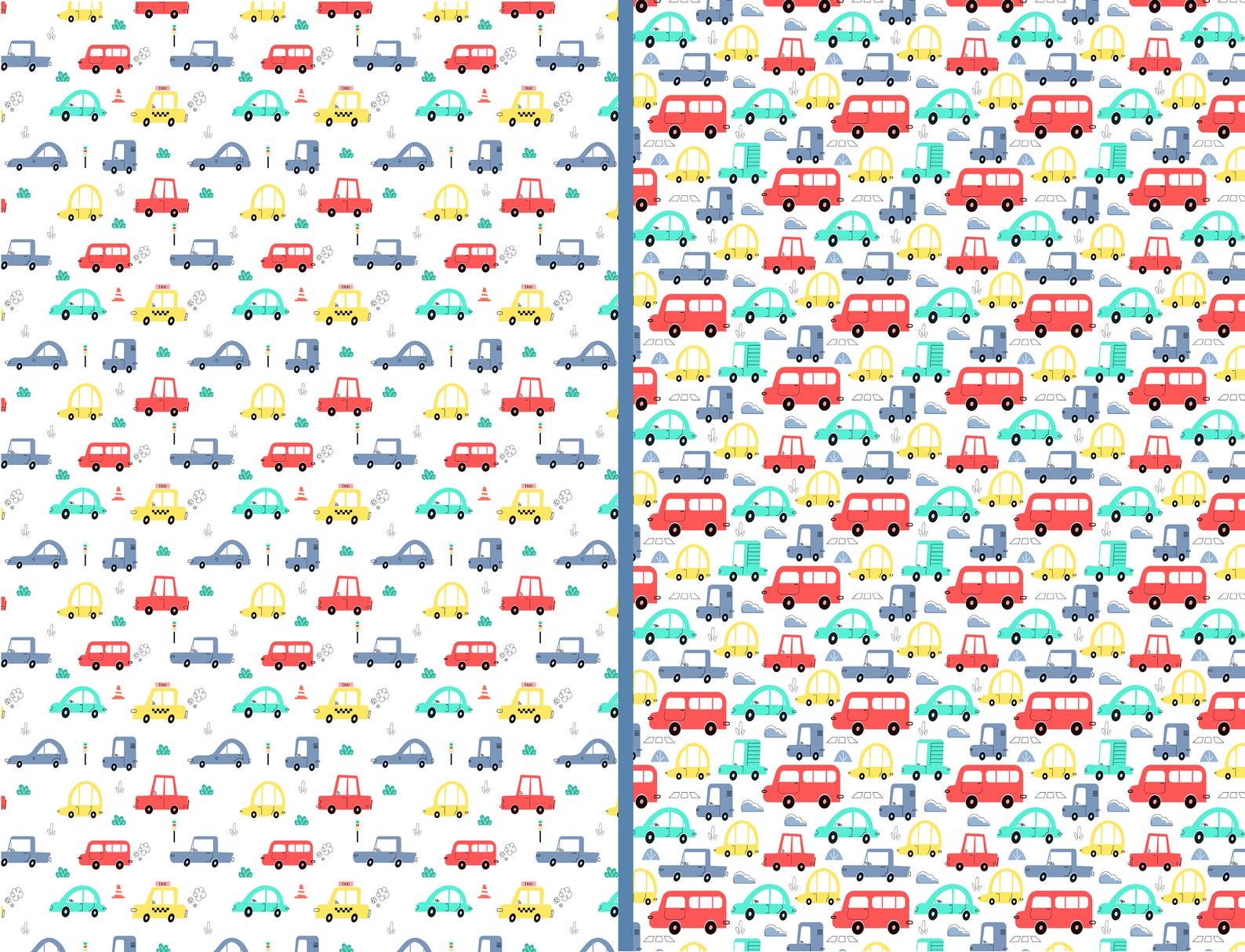 Cars Seamless Pattern, Kids Clip Art, Svg Files, Instant Download, Cars ...