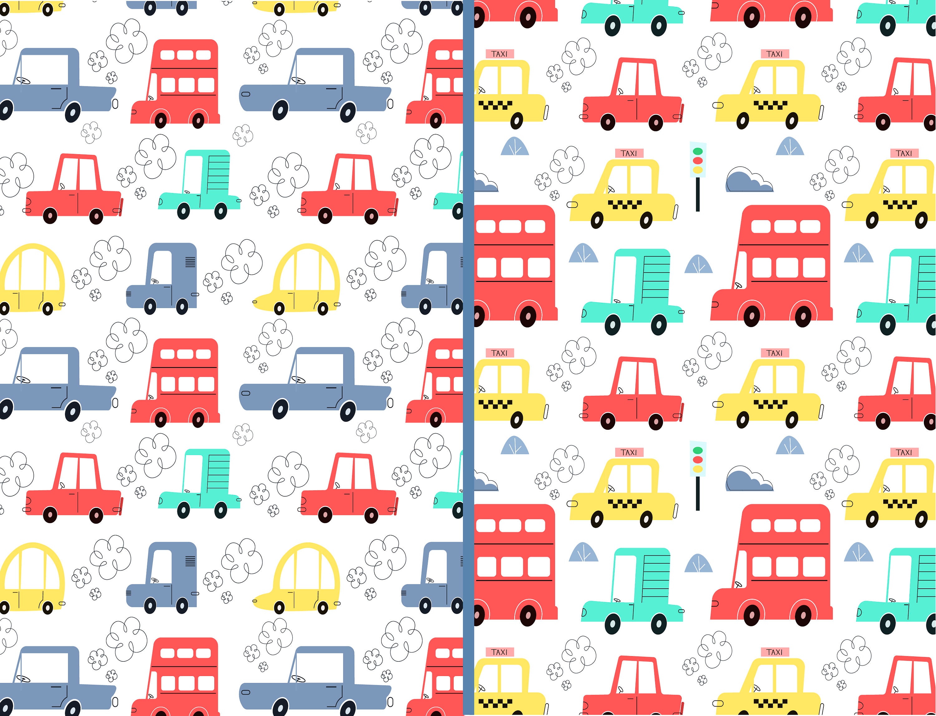 Cars Seamless Pattern, Kids Clip Art, Svg Files, Instant Download, Cars ...