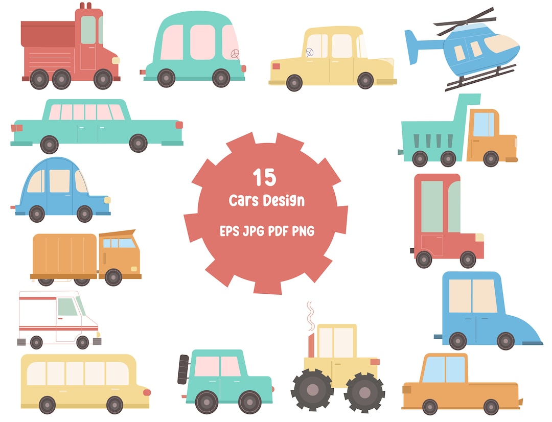 Cars Design, SVG, Clipart Bundle, Svg for Cricut, Cars Png, Crafts ...