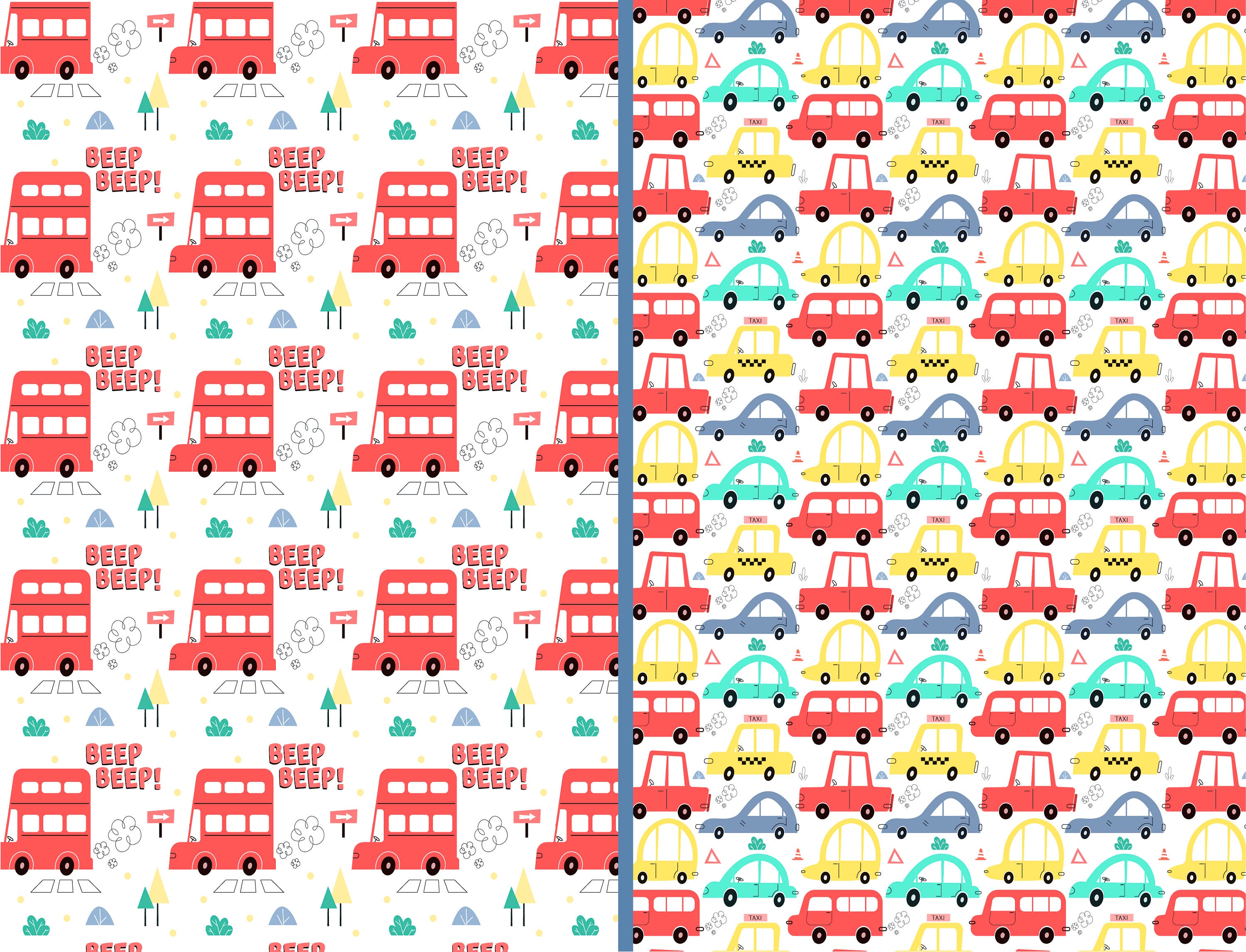 Cars Seamless Pattern, Kids Clip Art, Svg Files, Instant Download, Cars ...