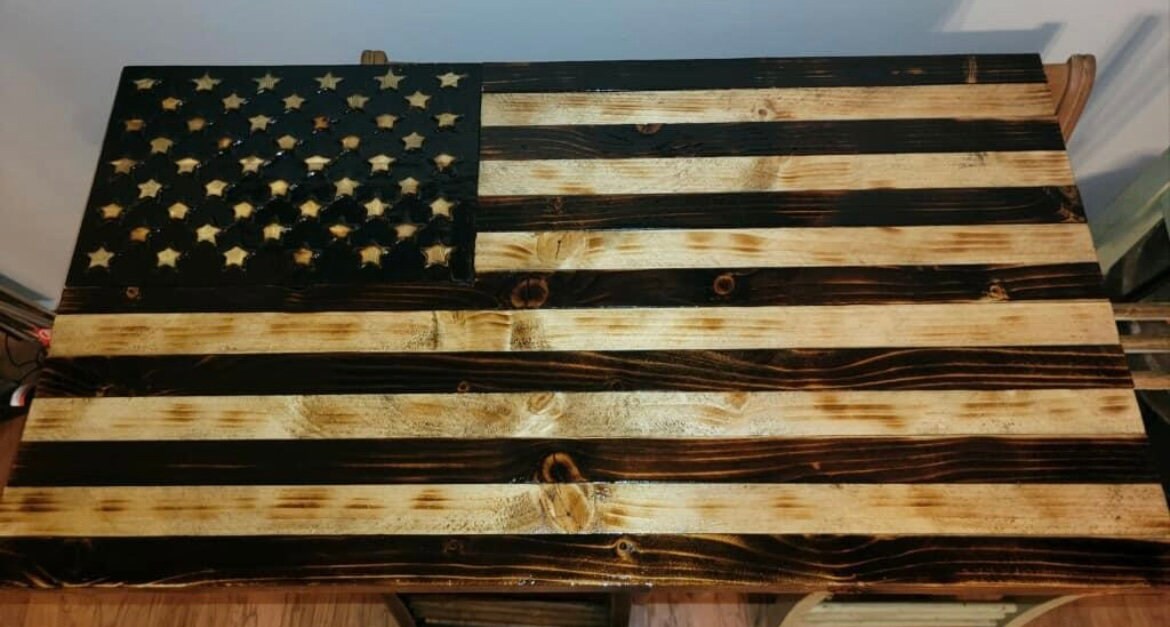 Rustic American Flag - Etsy