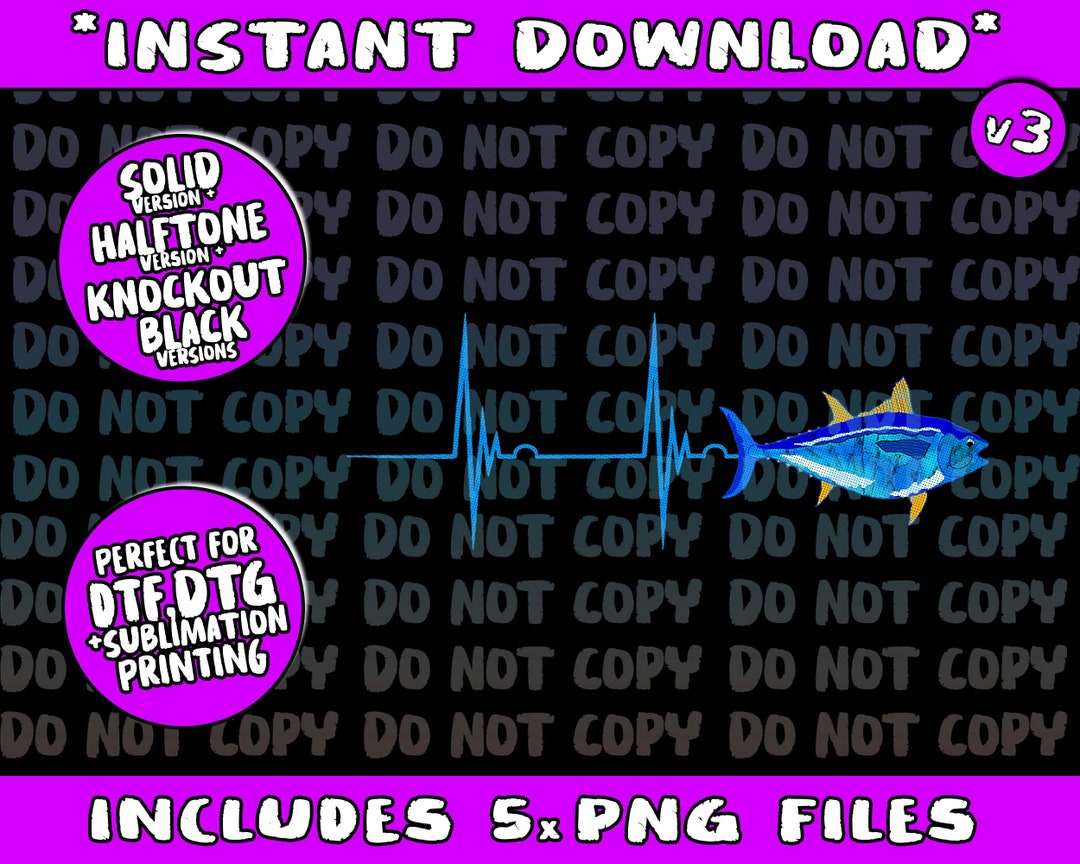 Bluefin Tuna Heartbeat EKG Pulseline Deep Sea Fishing - Etsy