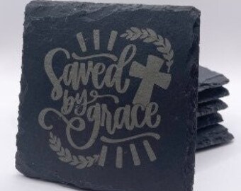 Christian Slate Coasters - Etsy