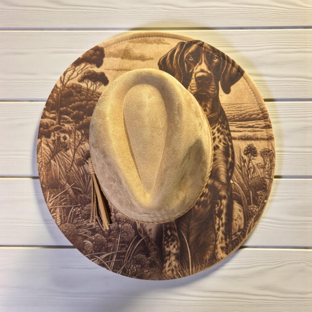 GSP Laser Engraved Cowboy Hat, Rustic Country Western Headwear - Etsy