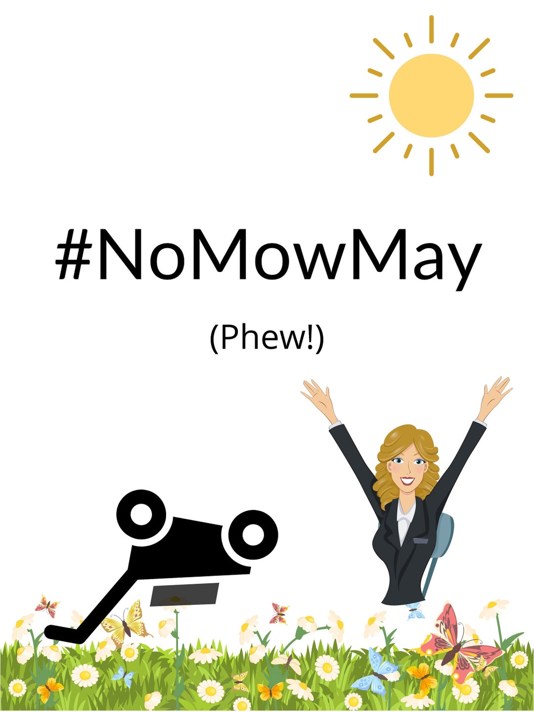 PRINTABLE - No Mow May | Phew! | Instant Download - Etsy