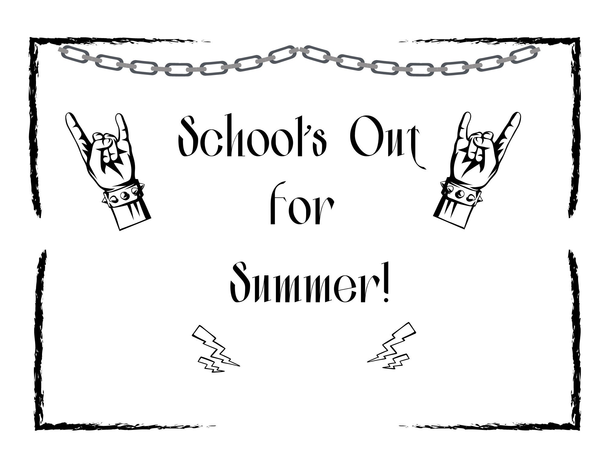 PRINTABLE - School's Out for Summer! Sign Photo Prop | Instant Download ...