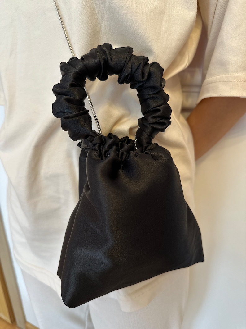 Satin Scrunchie Bag , Scrunchie Bag, Handbag, Handmade Bag, Silk Satin ...