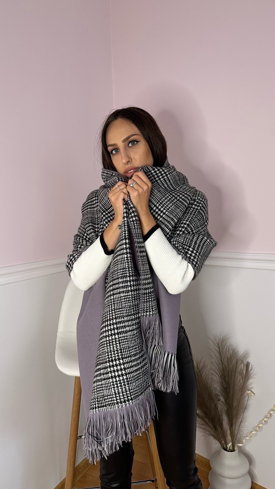 Lavender Cashmere Scarf: Soft Winter Shawl (178x67cm) - Etsy