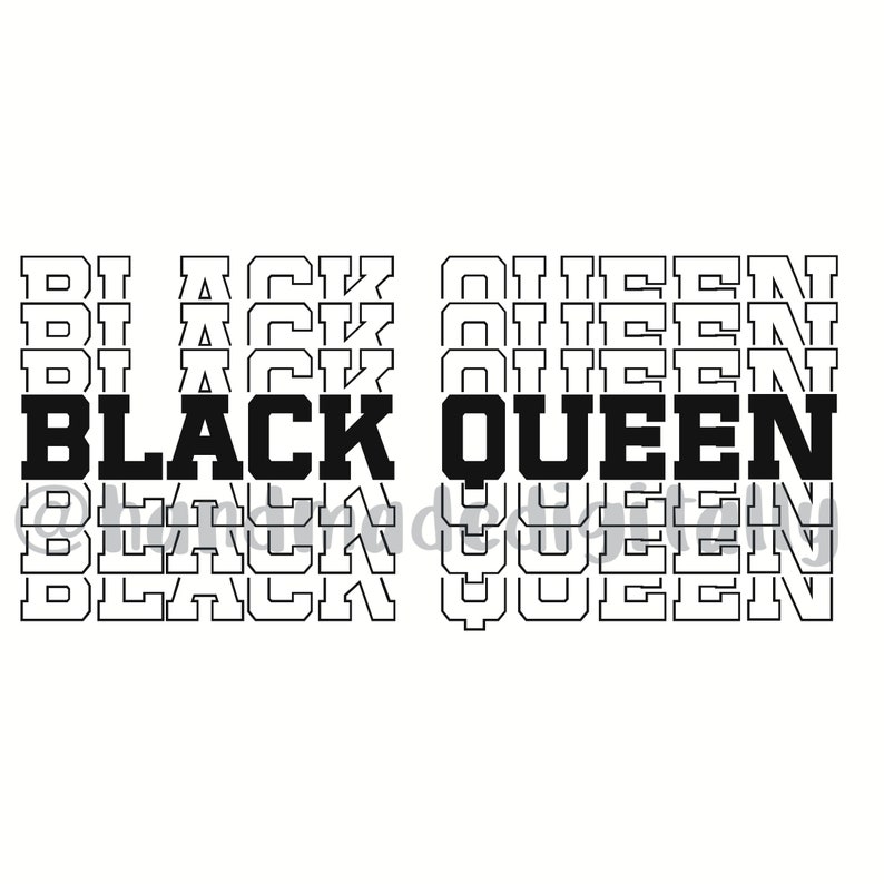 Black Qeueen Stacked SVG, Black Queen PNG, Black Women - Etsy