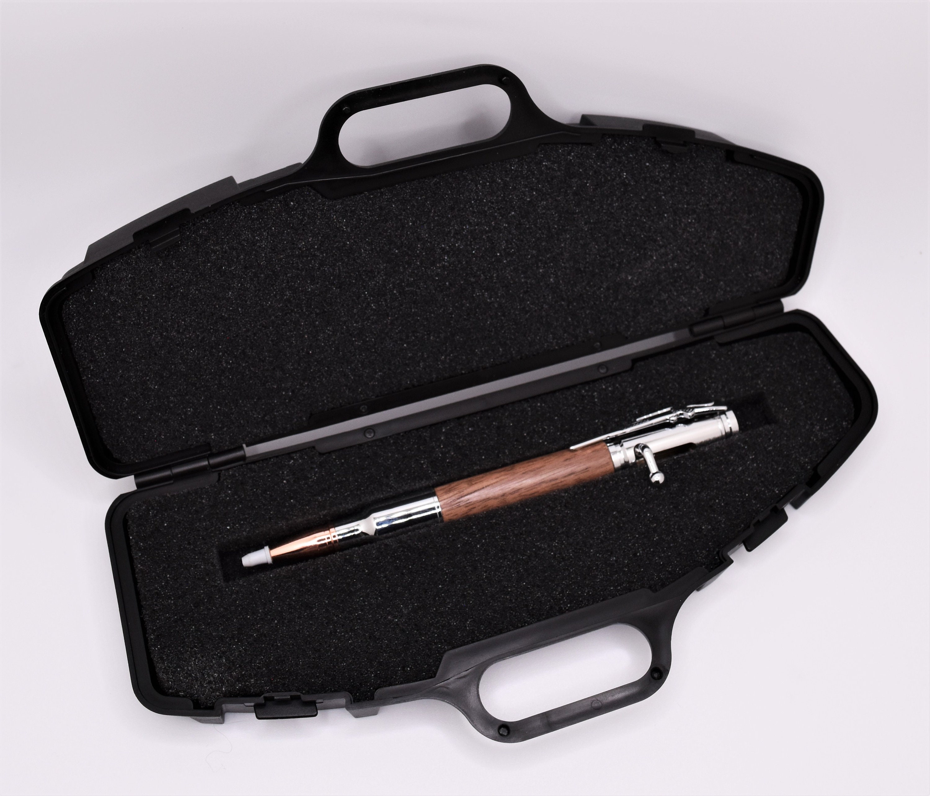 30 Caliber Bolt Action Ballpoint Pen in Red Sandalwood gun Metal ...
