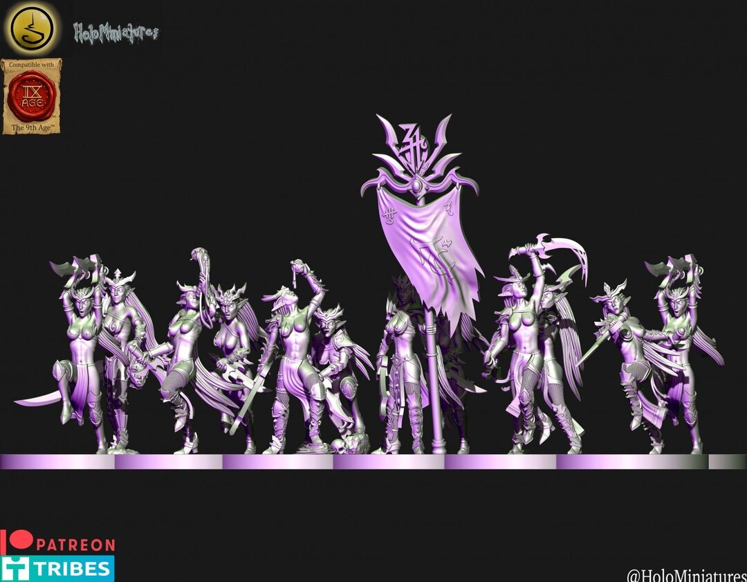 Holo Miniatures Dark Elf Witches - Etsy