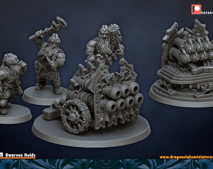 Dragonslake Miniatures Dwarf Organ Gun - Etsy