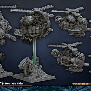 Dragonslake Miniatures Dwarf Steam Copter - Etsy