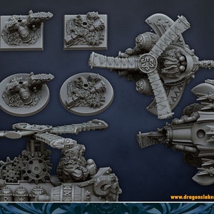 Dragonslake Miniatures Dwarf Steam Copter - Etsy